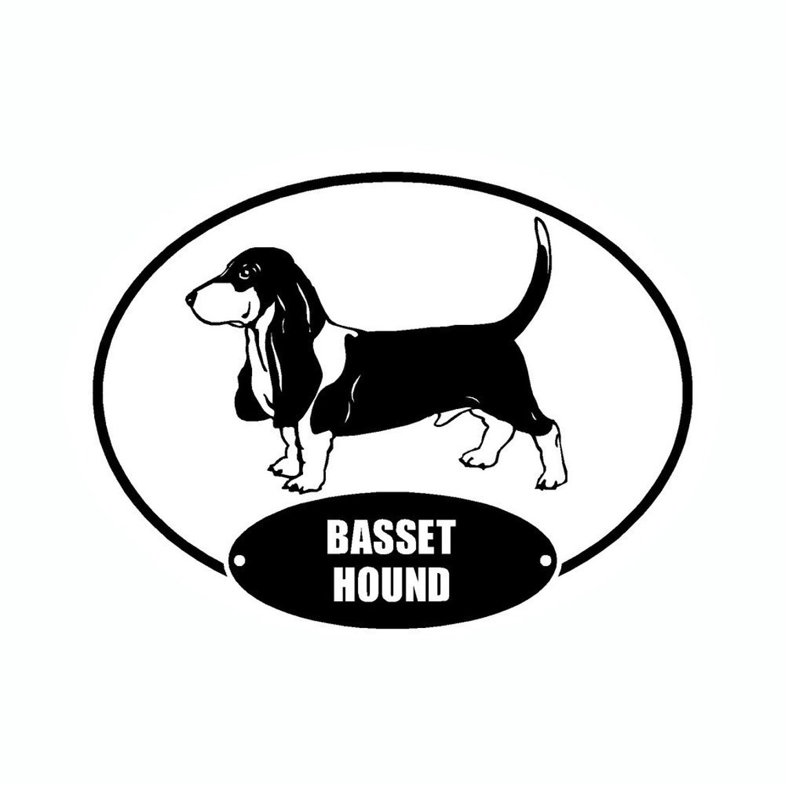 Basset Hound Euro Vinyl Car Decal Sticker - Etsy