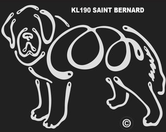Saint Bernard on Board Car Window Sticker St Bernhardshund Dog Sign ...