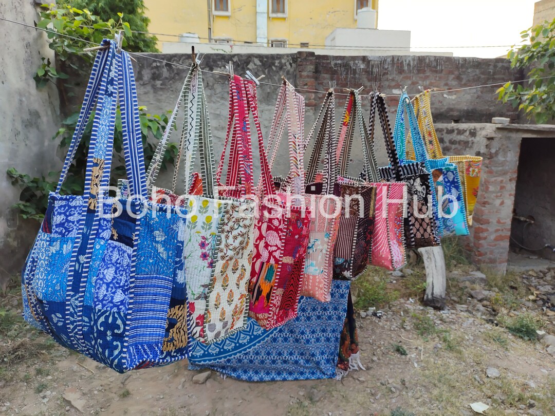 Wholesale Lot of Indian Patchwork Bags, Indian Handmade Reversible ...