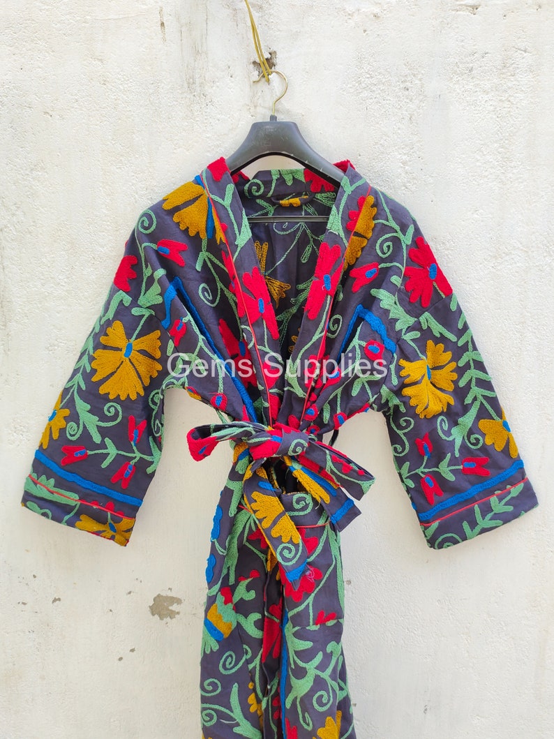 Women Wear Front Side Open Jacket Suzani Hand Embroidered Short Jacket ...