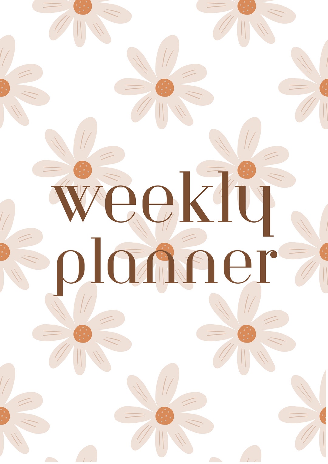 Printable Week at a Glance Planner - PDF - Not Editable - Teacher ...