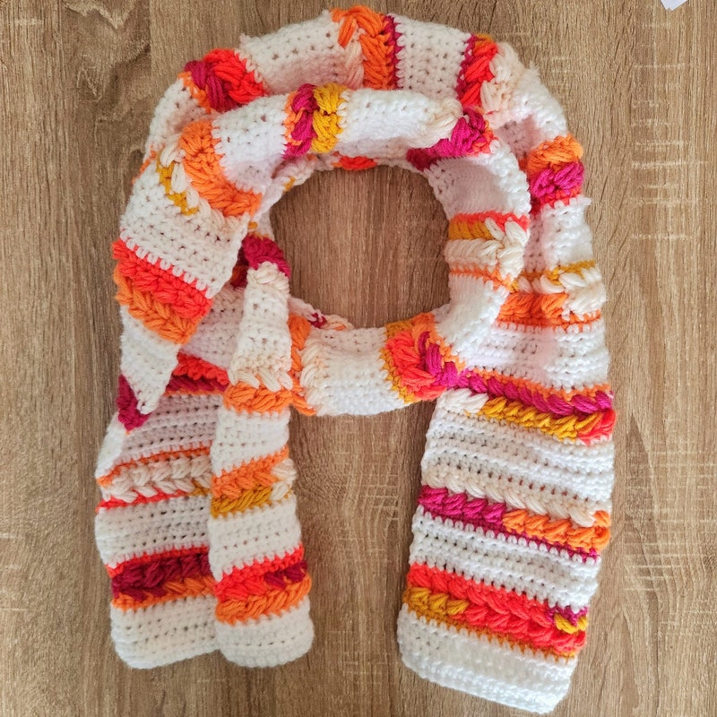Puff Stitch Scarf - Etsy