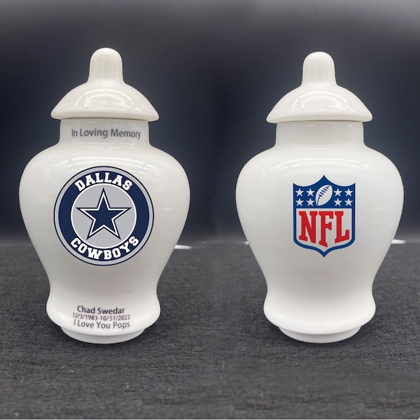 Dallas Cowboys Urn for Human Ashes - Etsy