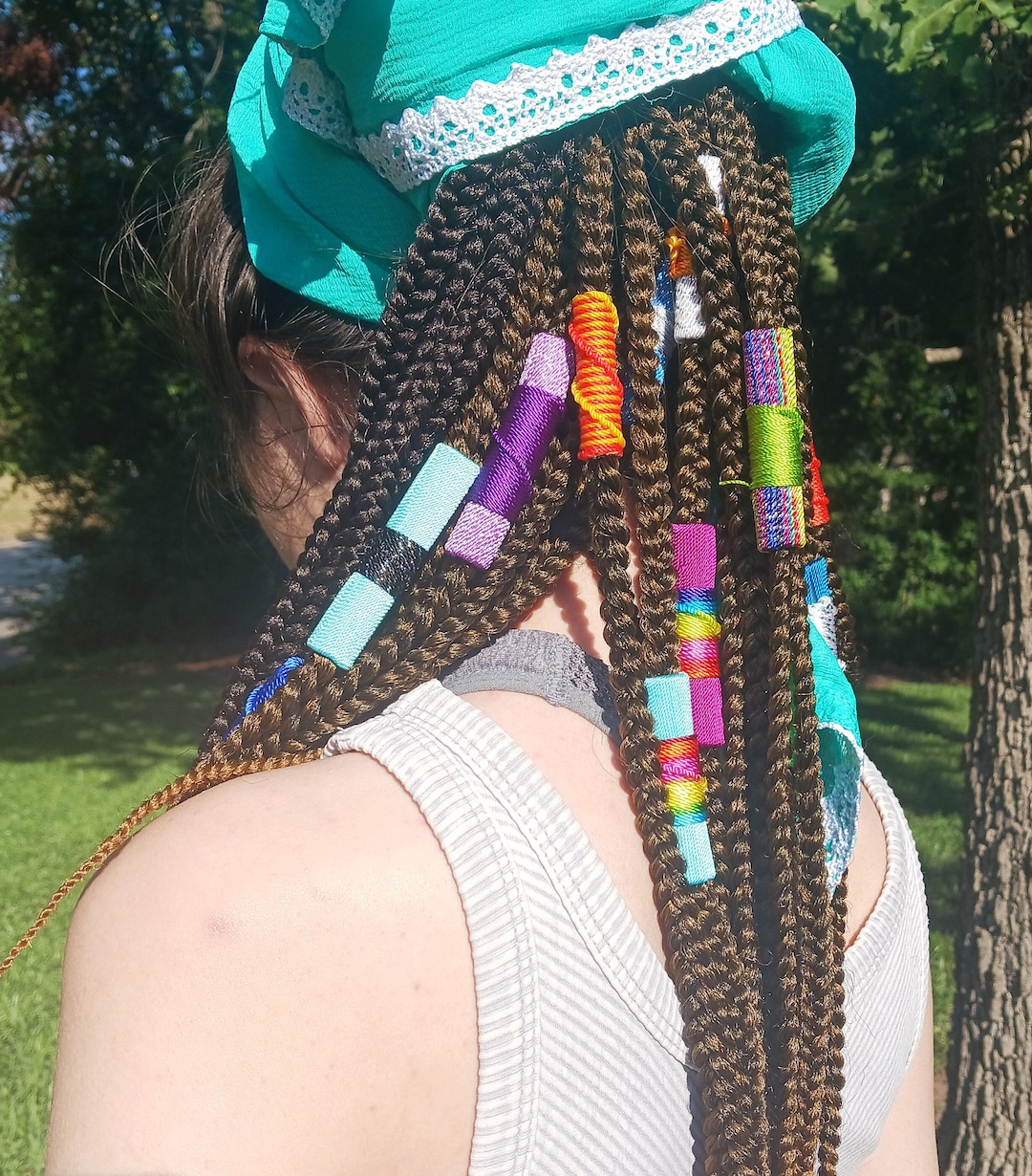 1" Dread Tube Obi Tube Bead Hair Wrap Accessories Pony-tail Hair Tie - Etsy