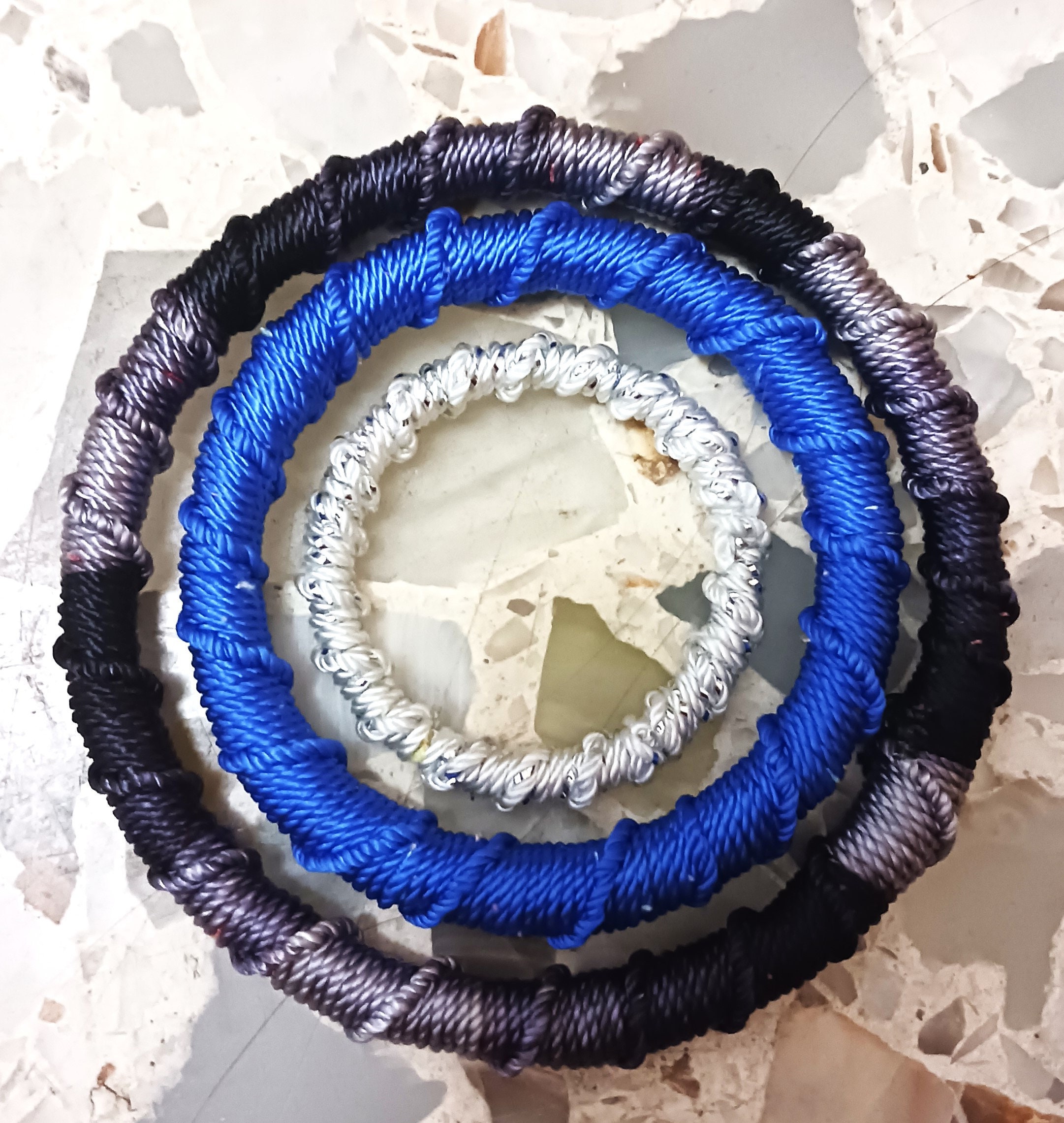 Hair Ring Circle Barrette Spiral Weave Macrame With Matching Pencil ...