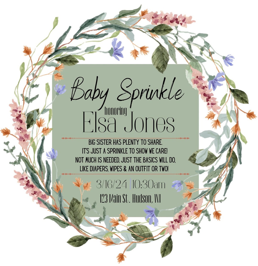 Baby Sprinkle Invitation! - Etsy