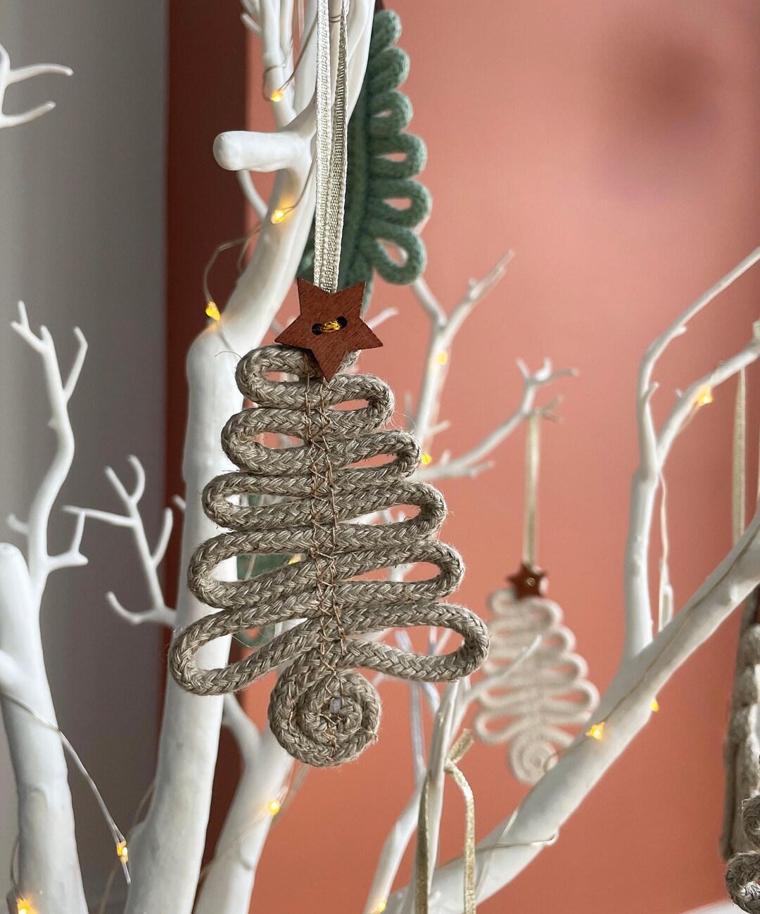 Hemp Christmas Tree Ornament - Etsy