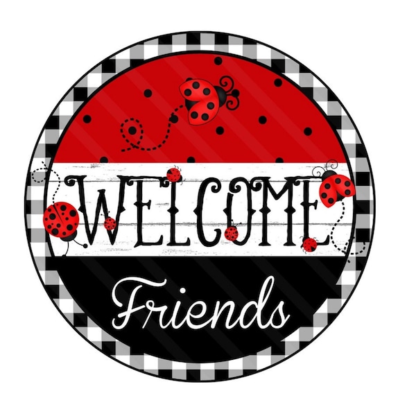 Ladybug Welcome Sign - Etsy