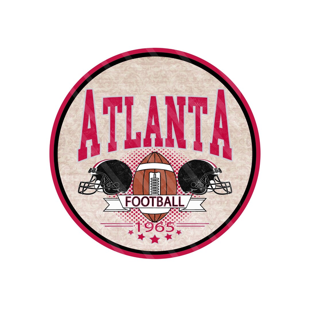 Wreath Sign, Atlanta Football Round Metal Sign, Signs for Wreaths ...