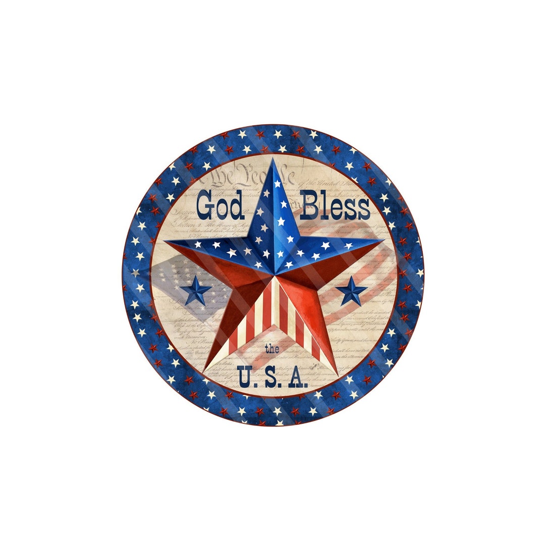 Wreath Signs, Patriotic Signs, God Bless USA, Metal Signs, Wreath ...