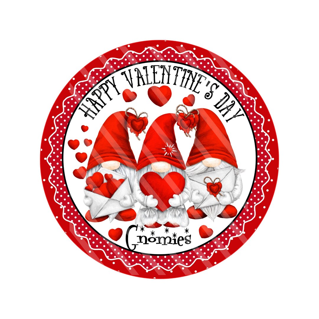 Happy Valentine's Day Gnomies Wreath Sign, Signs for Wreaths, Wreath ...