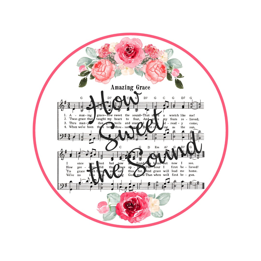 How Sweet the Sound Round Wreath Sign, Signs for Wreaths, Wreath ...
