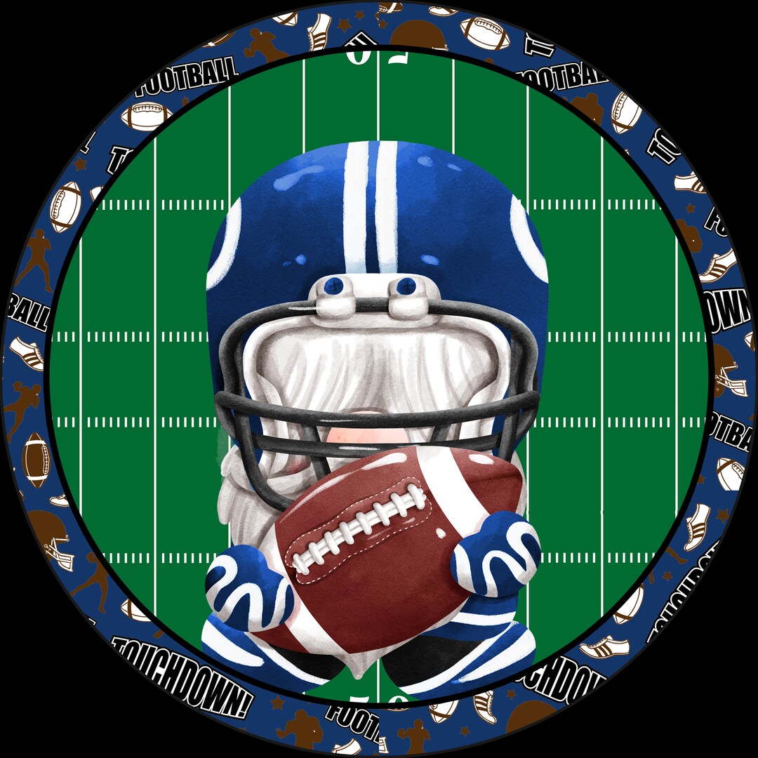 Round Football Wreath Sign, Signs for Wreaths, Wreath Enhancement - Etsy