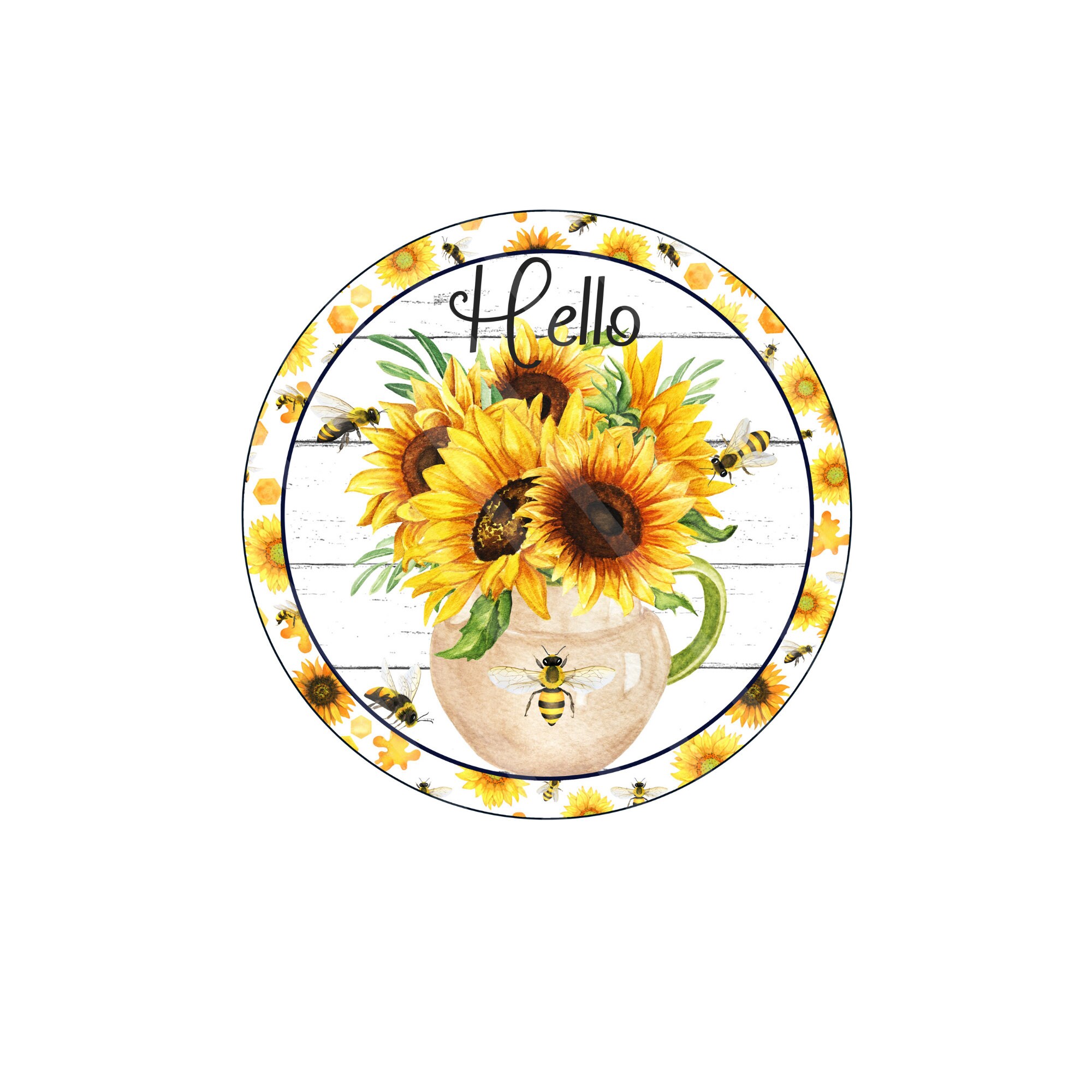 Hello Sunflower Wreath Sign Signs for Wreaths Wreath - Etsy