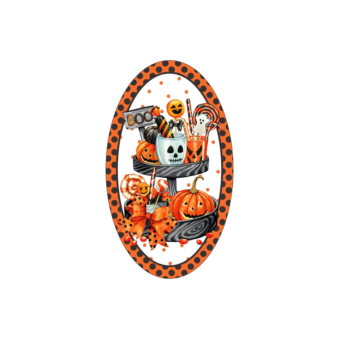 Oval Halloween Wreath Sign, Signs for Wreaths, Wreath Enhancement - Etsy