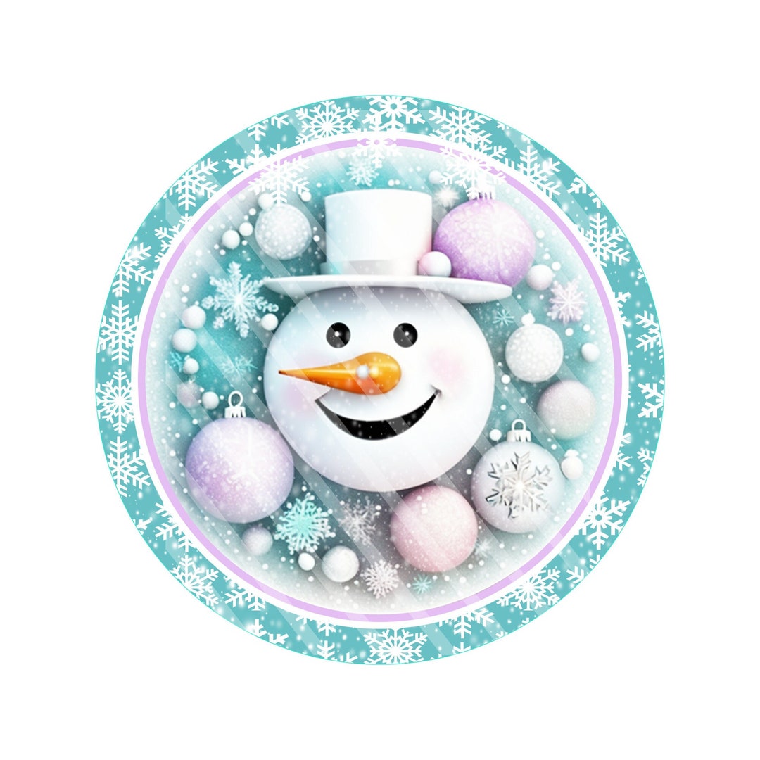 Snowman, 3D Snowman Face Wreath Sign, Signs for Wreaths, Wreath ...