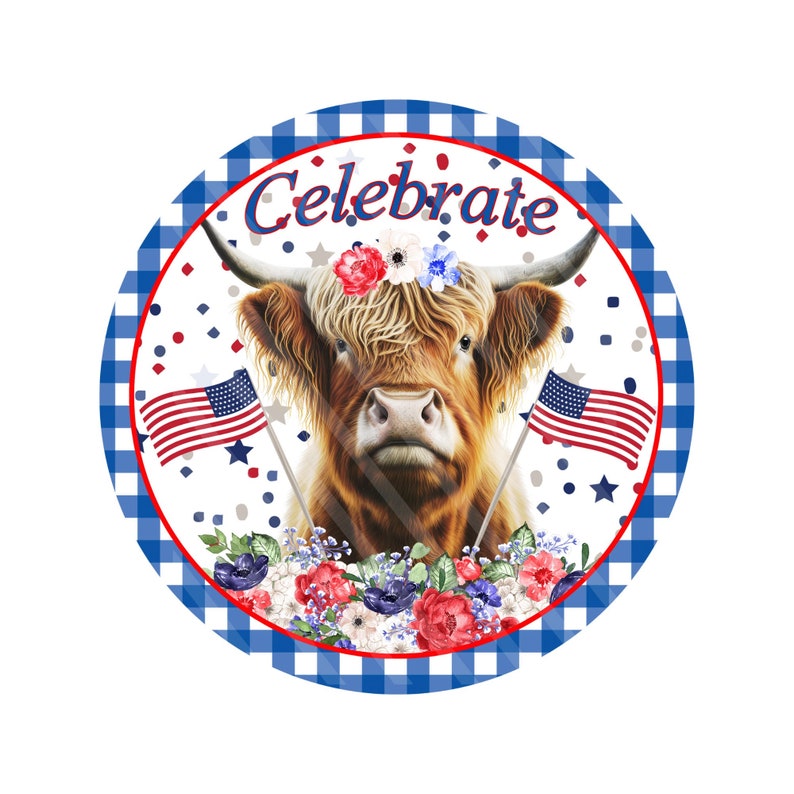 Celebrate Round Cow Wreath Sign Signs for Wreaths Wreath - Etsy