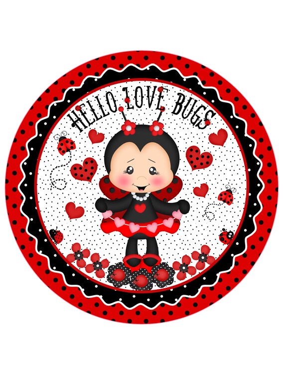 Hello Love Bugs Wreath Sign Spring Wreath Signs Wreath | Etsy