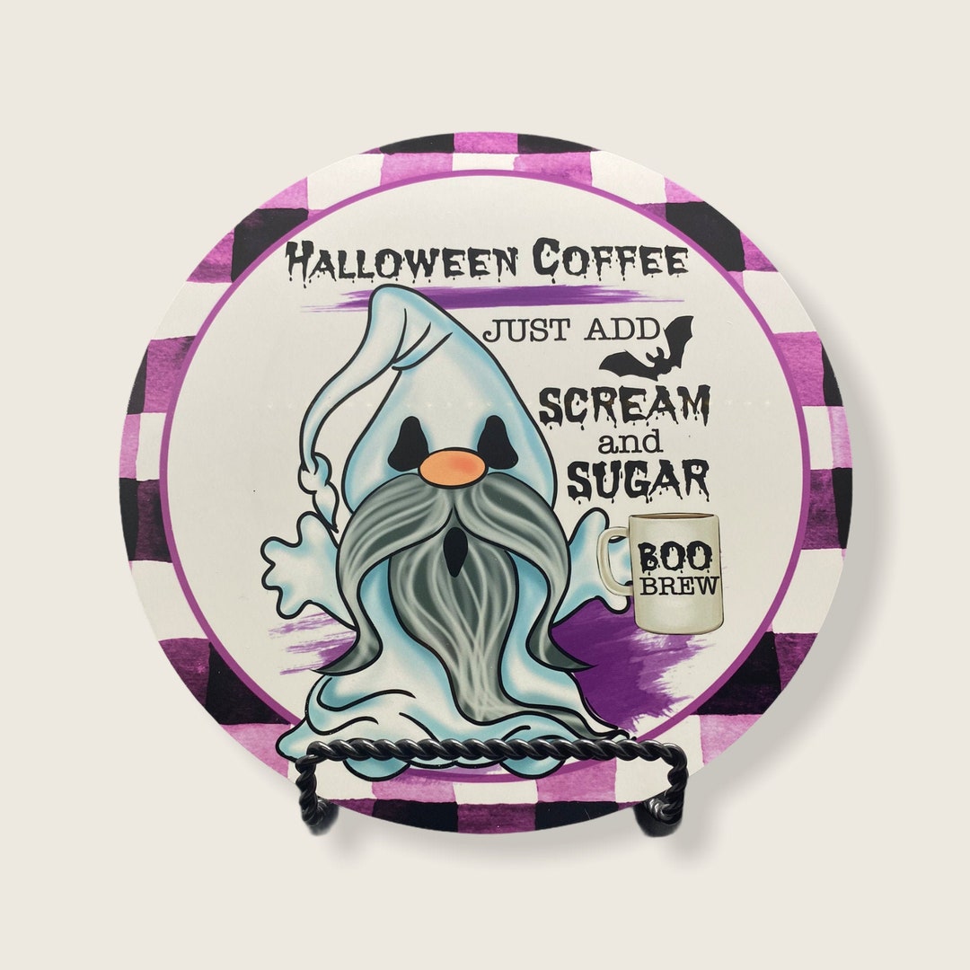 Just Add Scream and Sugar Halloween Wreath Sign, Signs for Wreaths ...