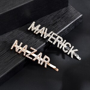 Custom Word Hair Clips,personalised Letters&numbers Hair Pins,sparkling ...