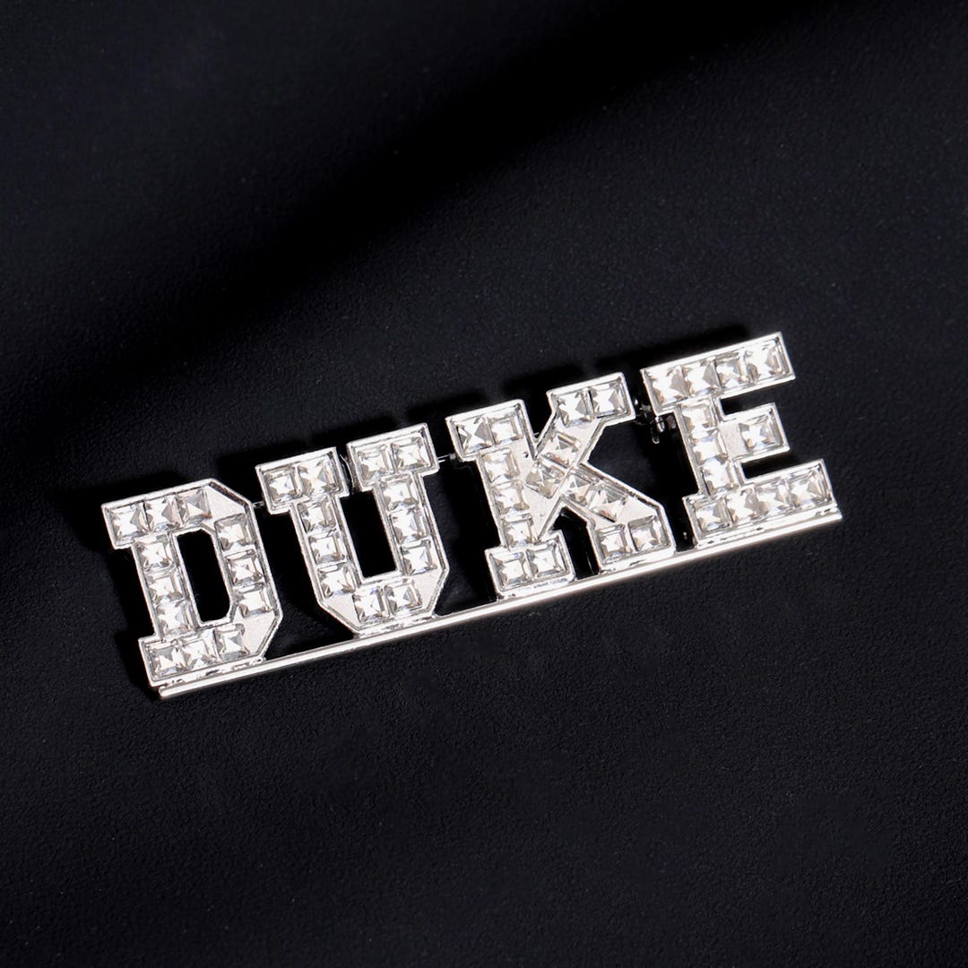 Custom Big Letters Name Plate Brooch Pin, Personalized Varsity Letters ...