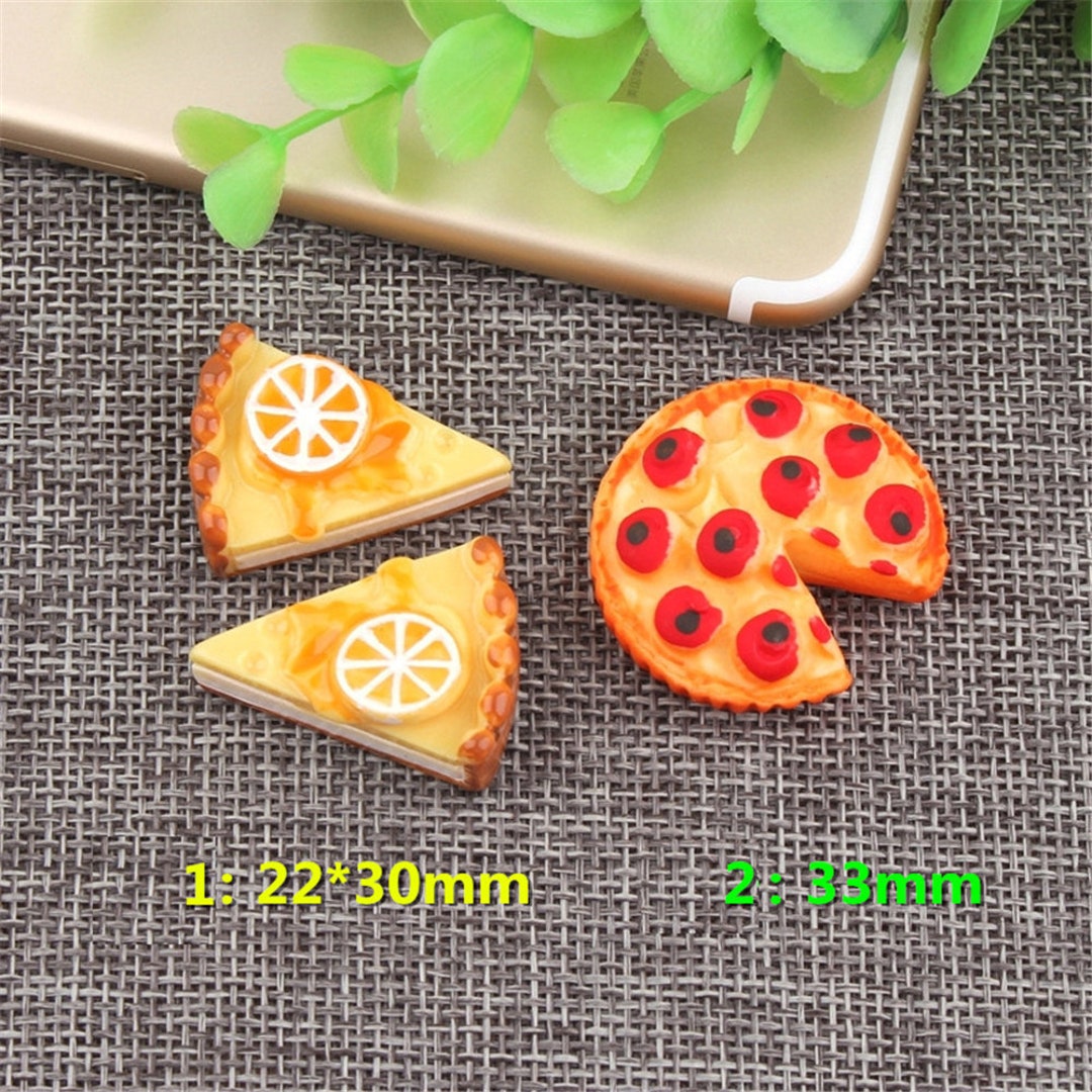 10pcs Flatback Resin Foods Hamburger Bread Pizza Resin - Etsy