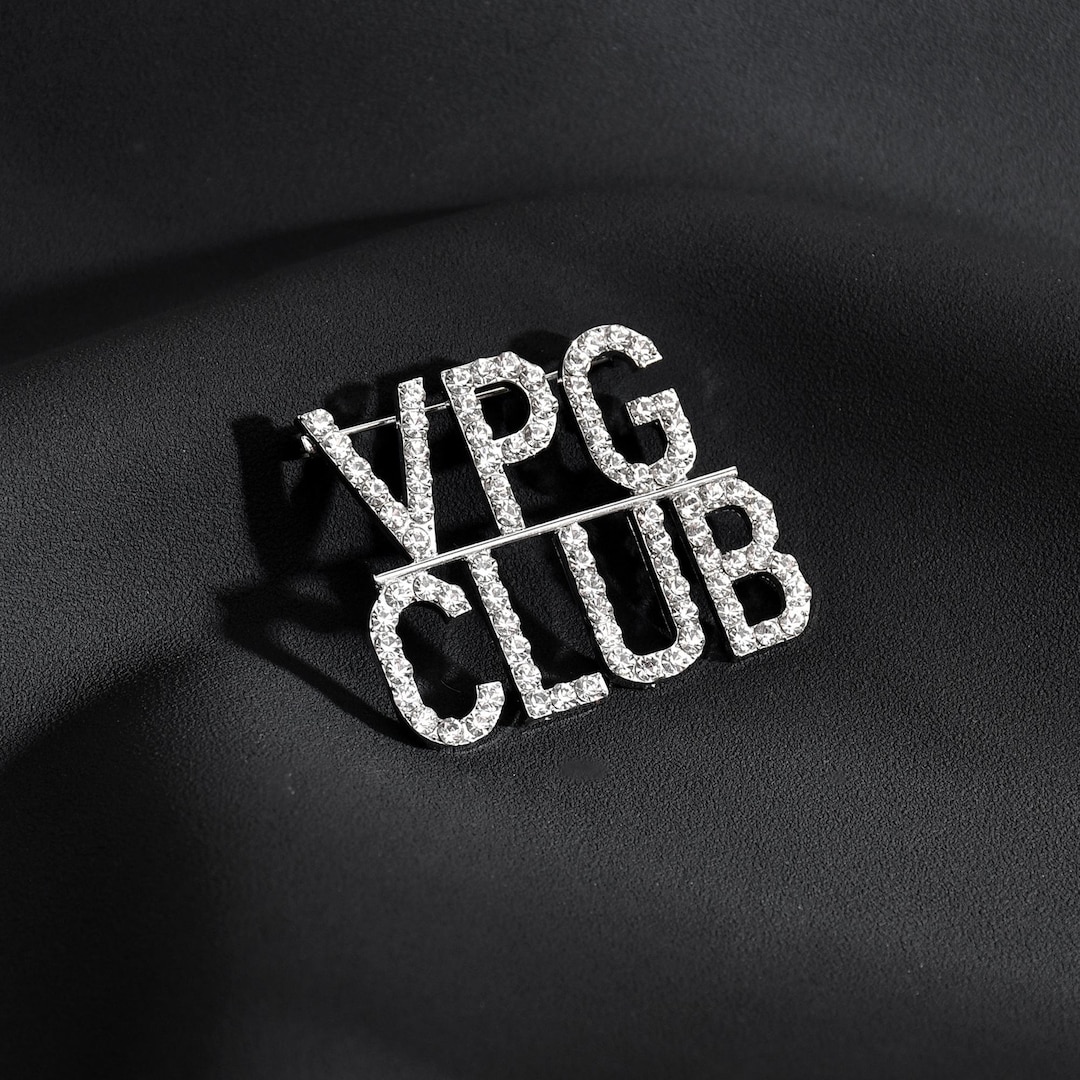 Custom Words Brooch Pins, Rhinestone Club Name Pins for Members ...
