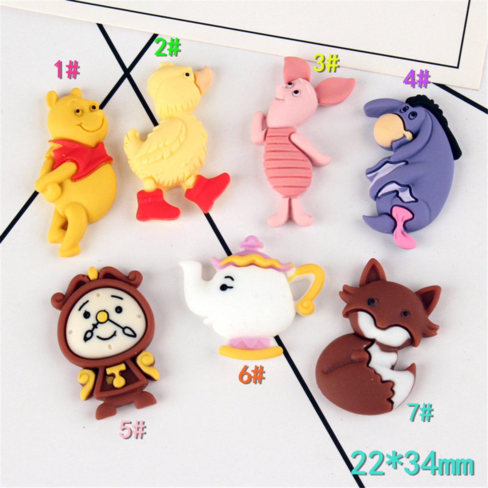 10pcs Cute Resin Cartoon Animals Flatback Cabochons Miniature - Etsy