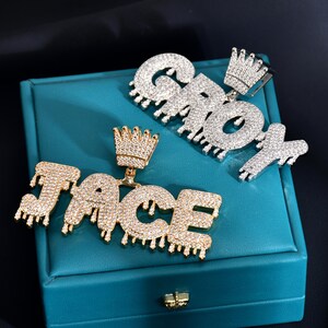 Custom Icy Drip Nameplate Necklace, Custom Name Chain, Personalised ...