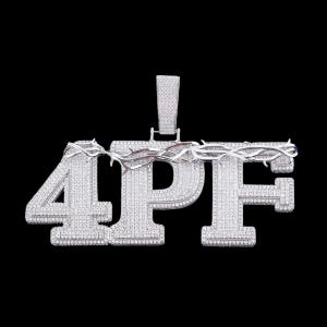 Custom Large Initial Name Plate With Cuban Chain,iced Out Block Letters ...