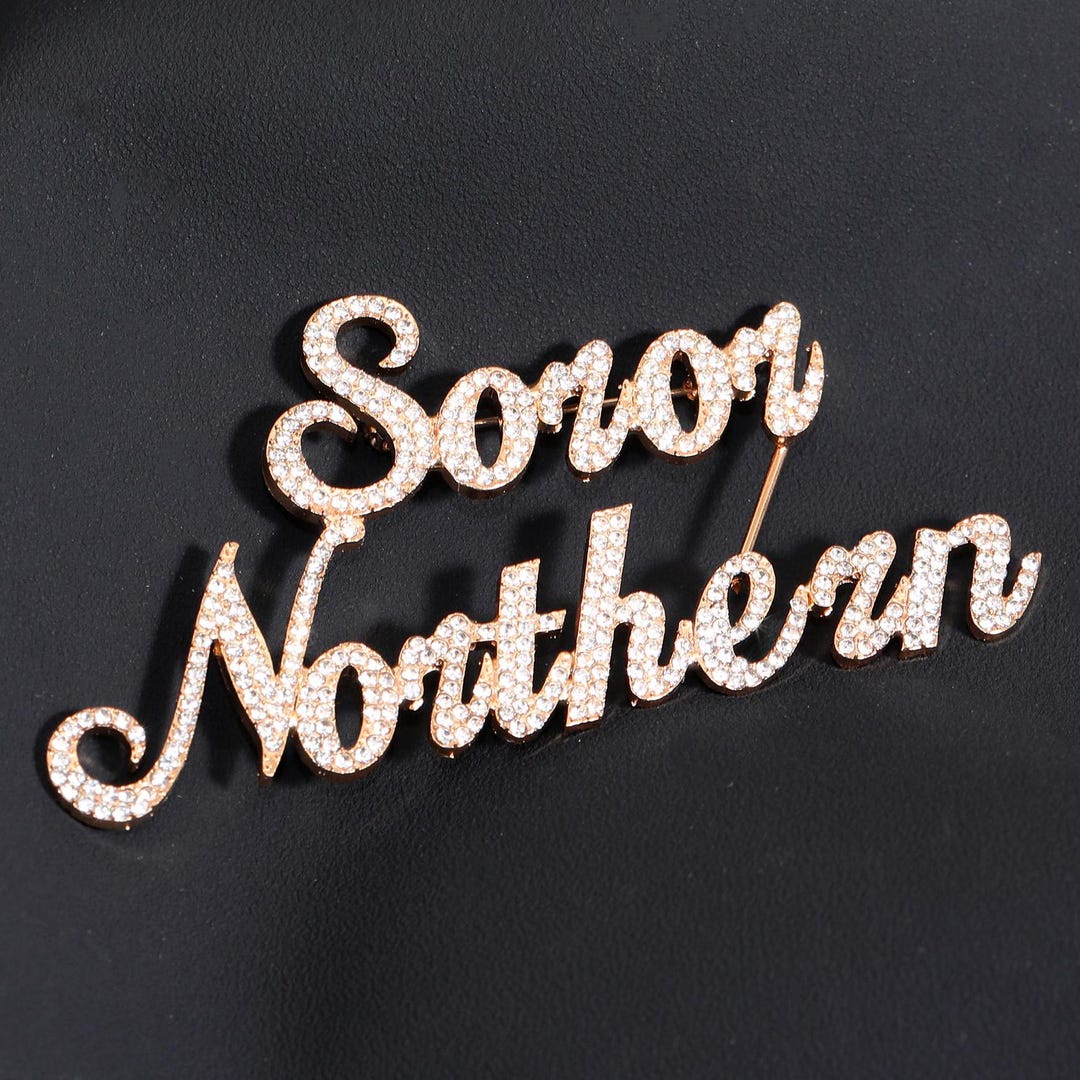 Custom Soror Pin With Your Name, Bling Soror Name Brooch, Soror Lapel ...