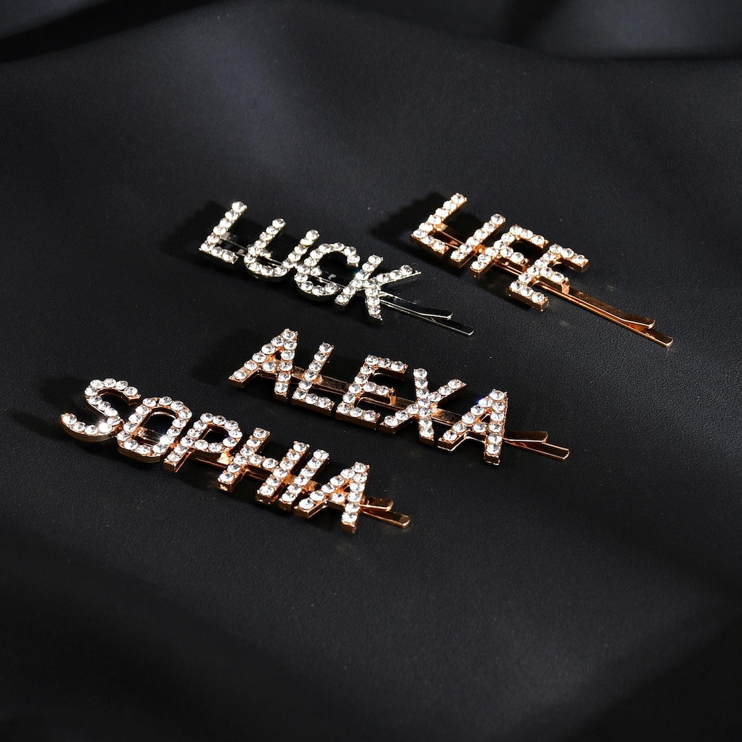 Personalised Name Hair Clips, Custom Word Hairclip, Custom Letters ...