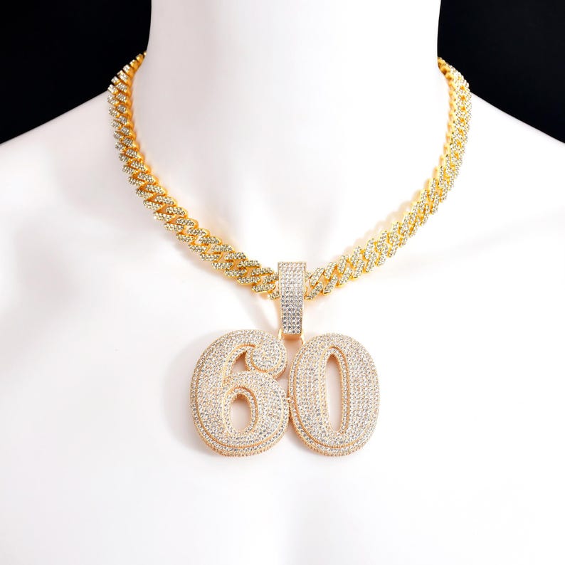 Custom Big Size Letters&numbers Pendant Necklace,iced Out Big Namplate ...