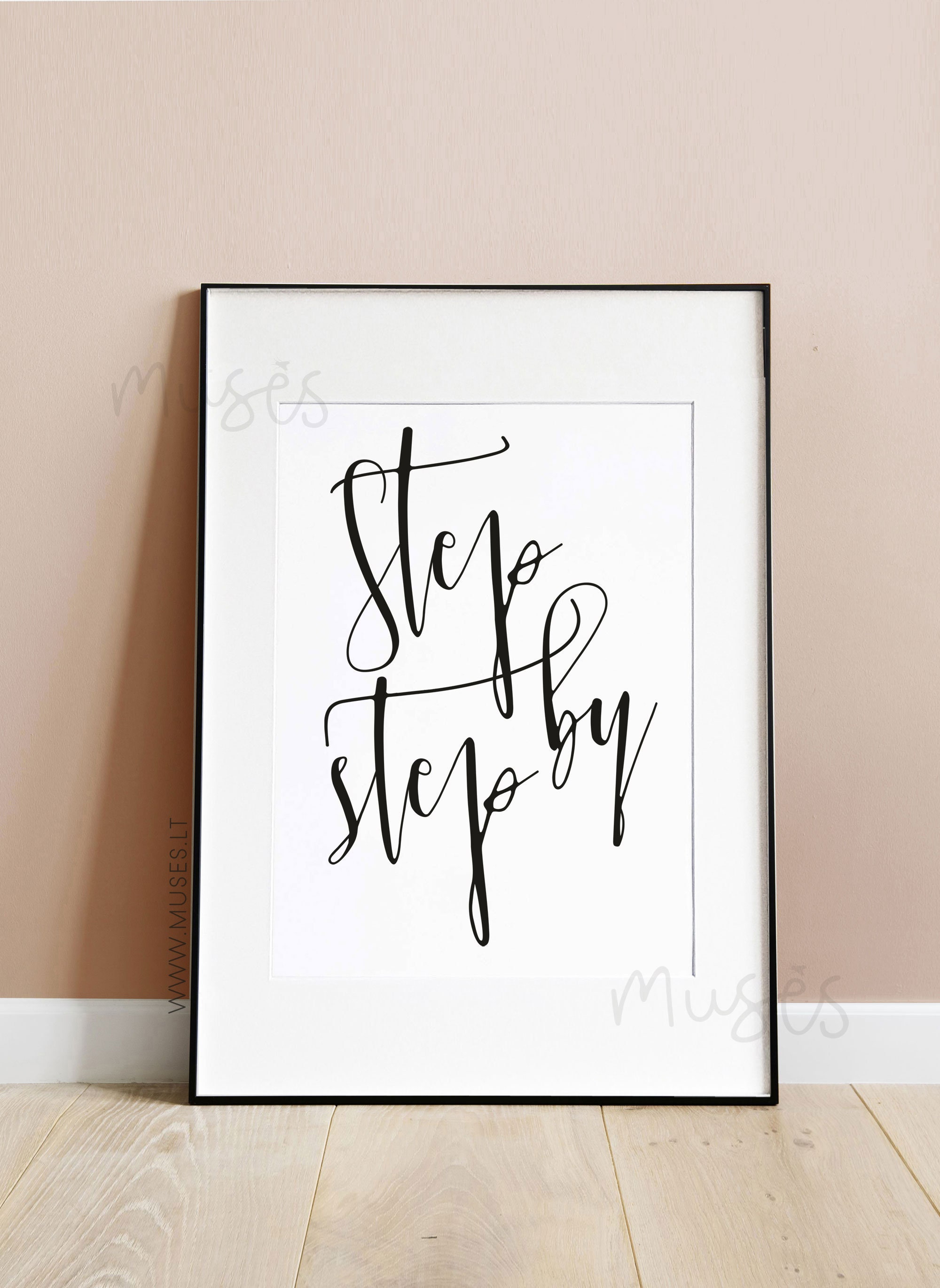STEP BY STEP Motivational Quote Print in Handwriting Style - Etsy