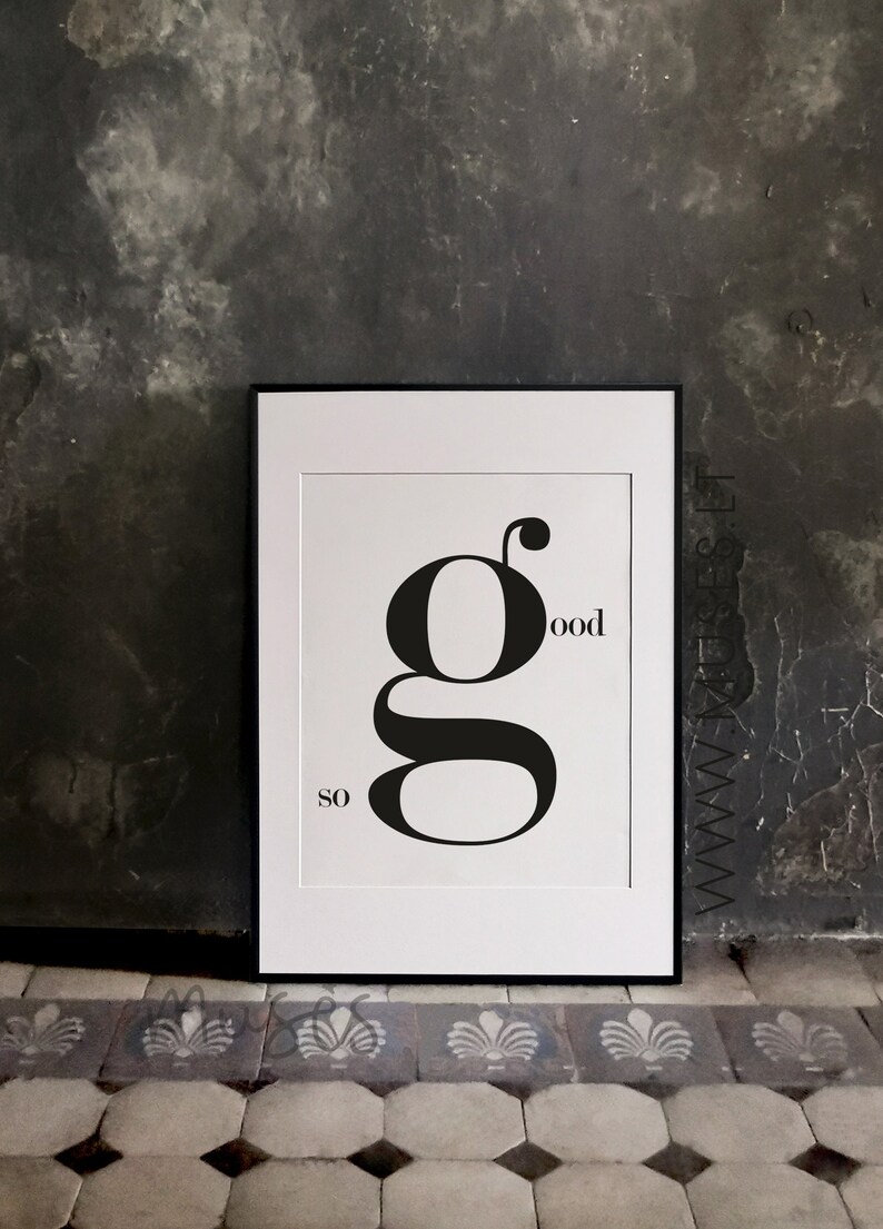 SO GOOD Minimalist Typography Home Decor Art for - Etsy