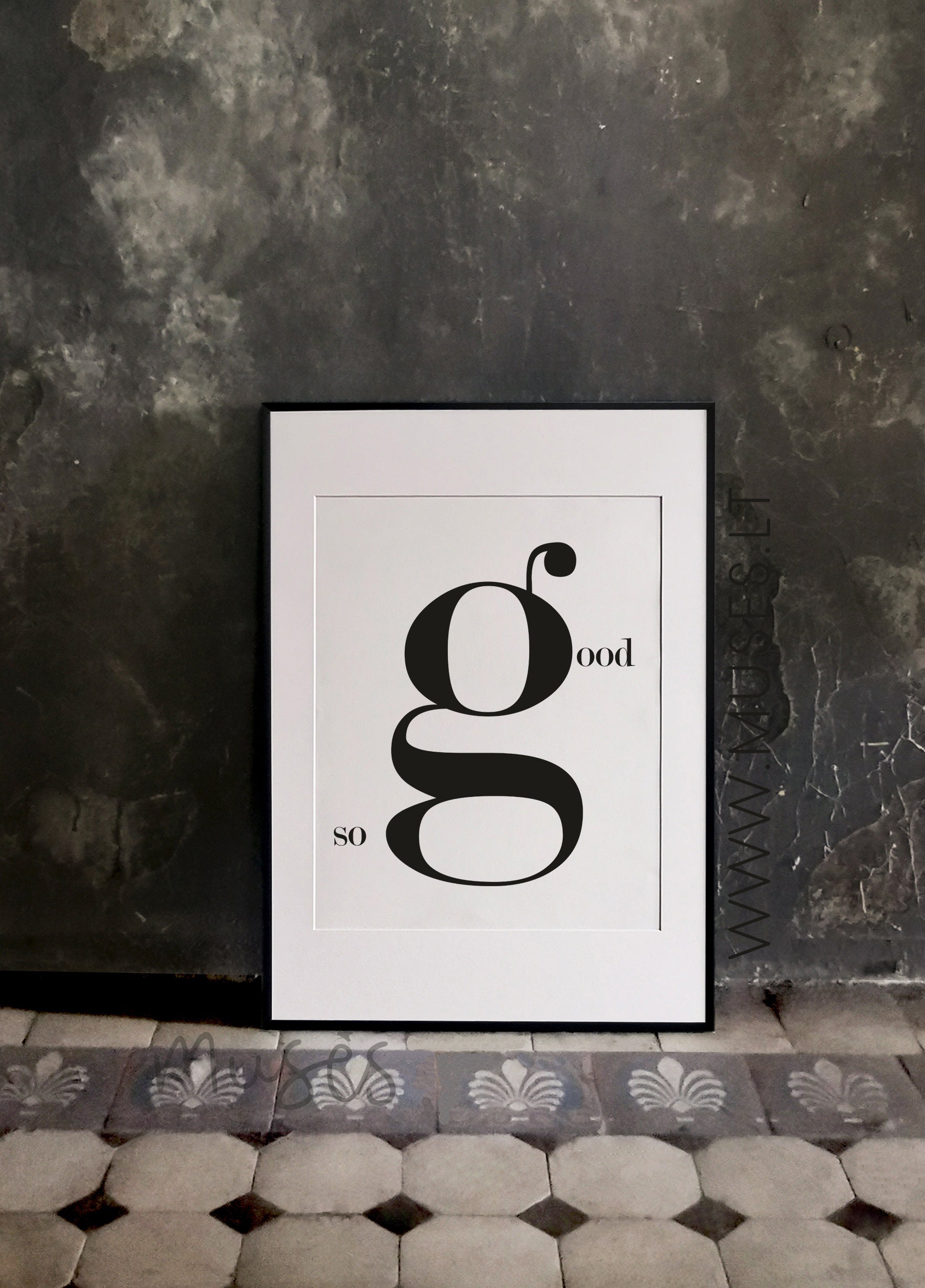 SO GOOD minimalist typography home decor art for | Etsy