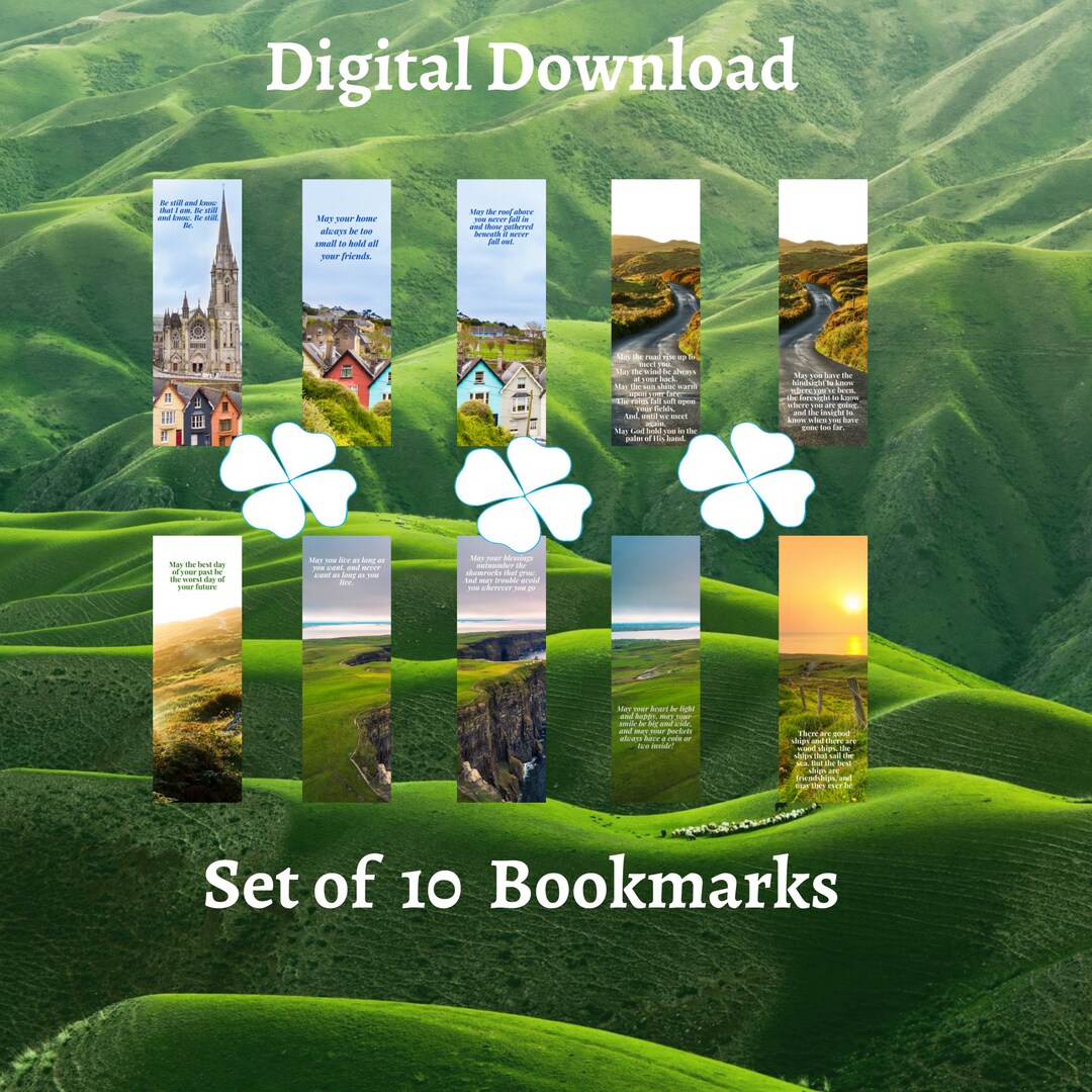 Irish, Bookmarks, Digital Download, Ireland - Etsy
