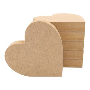 Wooden Slanted Heart Freestanding Craft Shape 18mm MDF Craft Blank ...