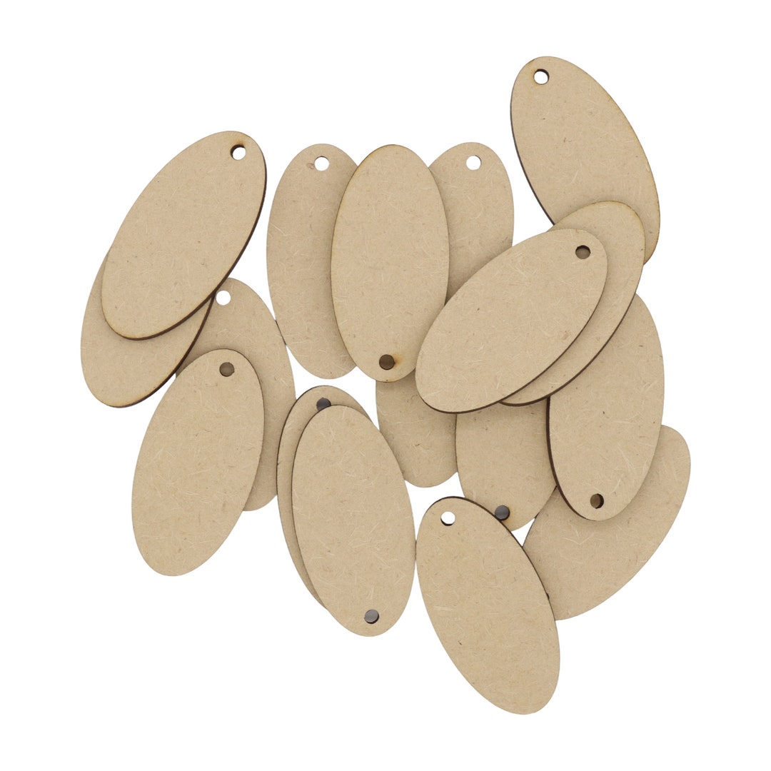 Wooden Oval With Hole MDF Craft Shape Blank Decoration Embellishments ...