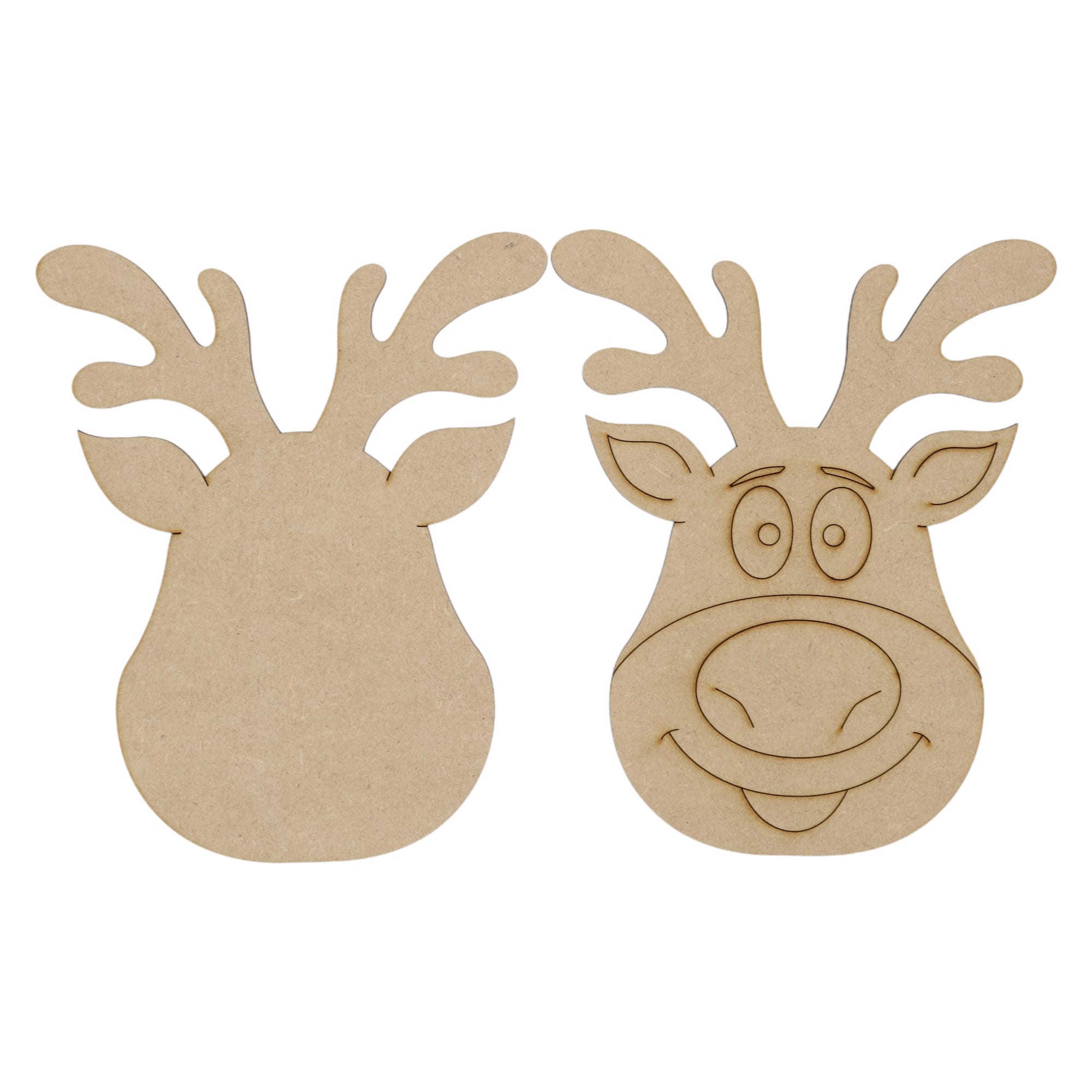 MDF Extra Large Reindeer Heads Laser Cut Blanks Craft Shapes ...