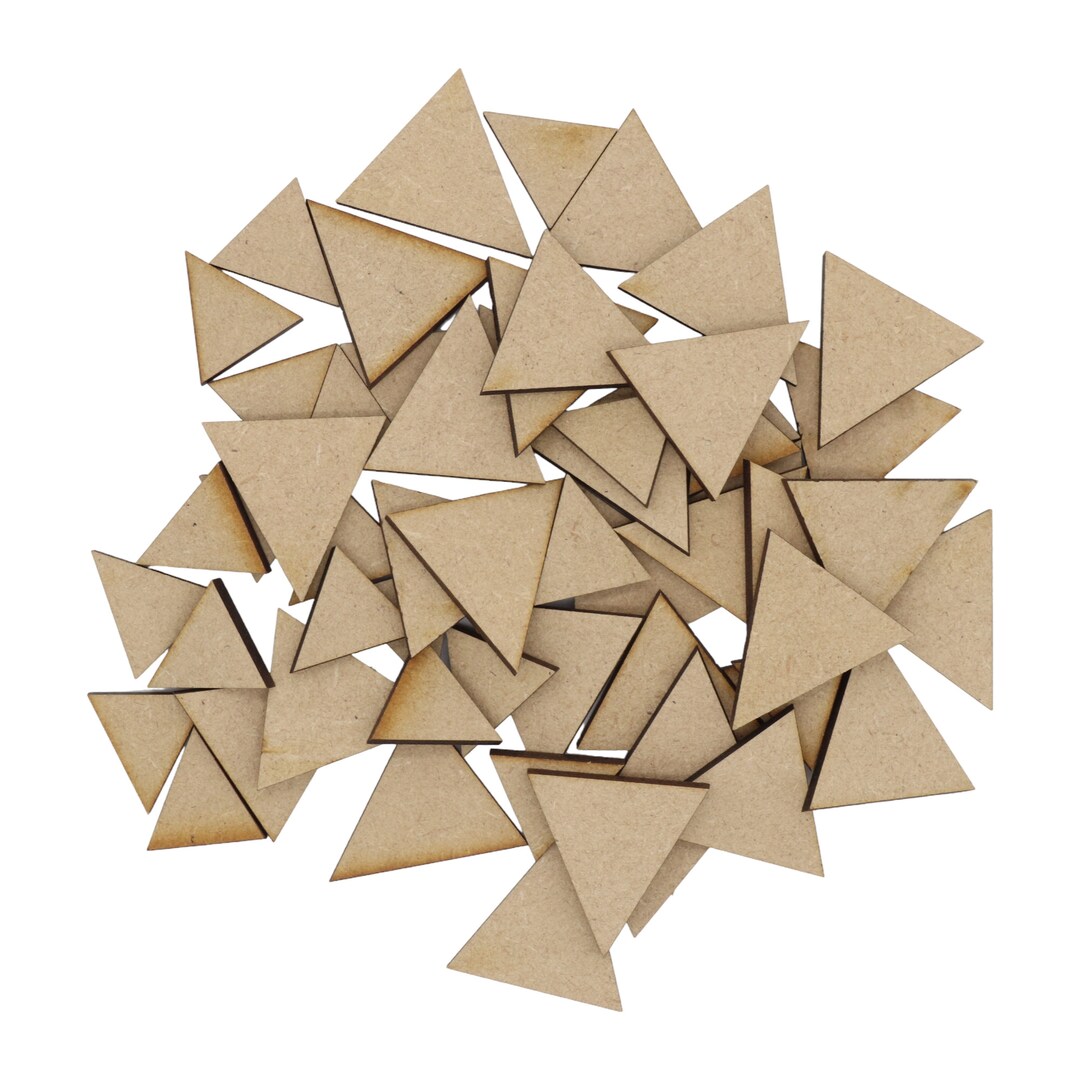 Wooden Triangles MDF Craft Shape Blank Decoration Embellishments Laser ...