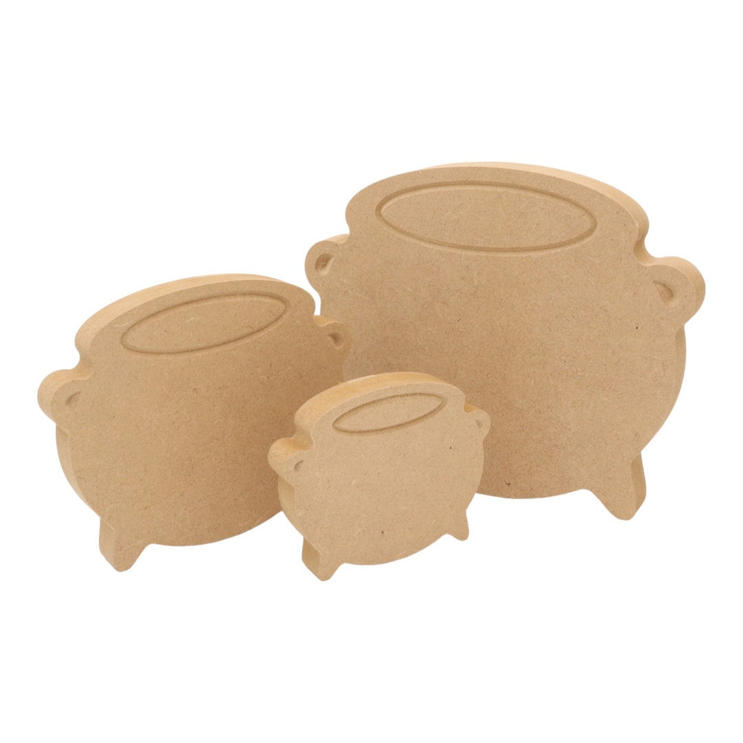 Wooden Cauldron Freestanding Craft Shape 18mm MDF Craft Decoration ...