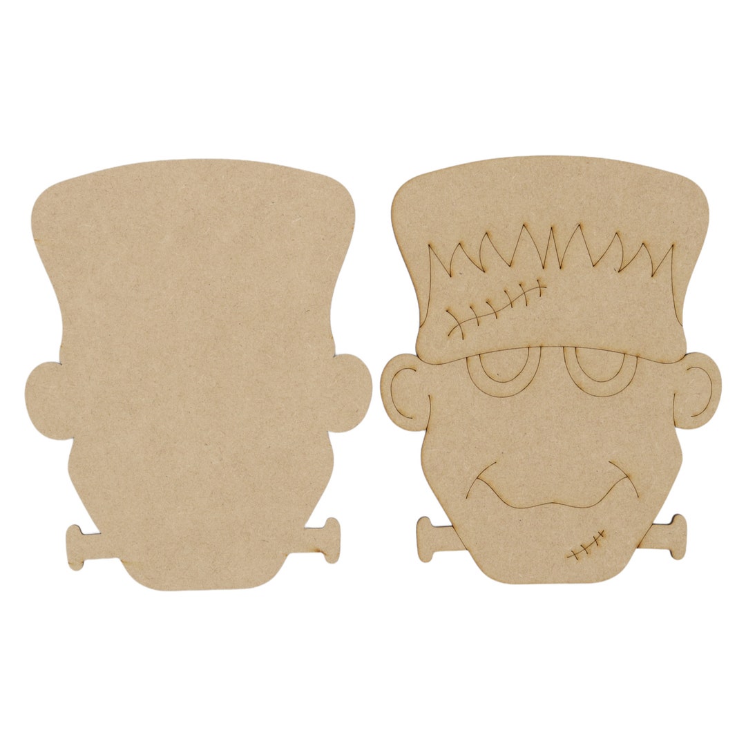 Wooden Frankenstein Head XL MDF Craft Shape Blank Decoration ...