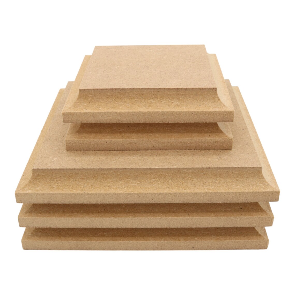 Wooden MDF Square Cove Top Edge Blank Craft Shape 10-30cm Diameter Pack ...