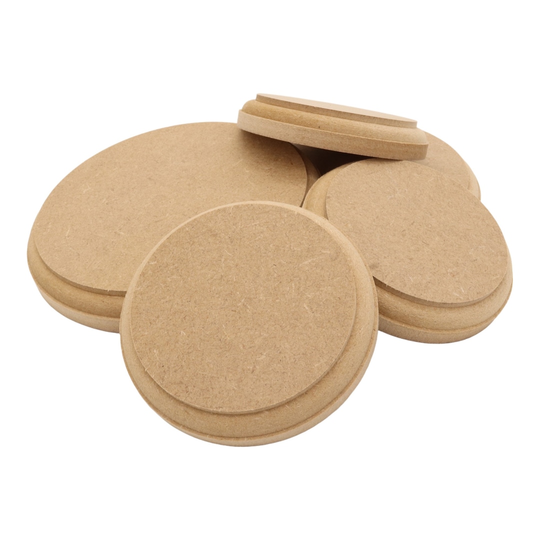 Wooden MDF Circle OVOLO Edge Disk Blanks Craft Shape 10-30cm Pack 1, 2 ...