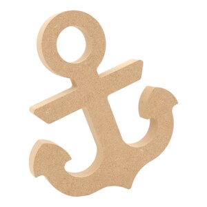 Wooden Anchor Freestanding Craft Shape 18mm MDF Craft Blank Decoration ...