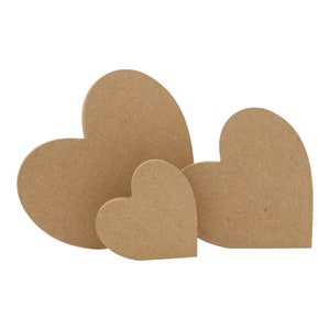 Wooden Slanted Heart Freestanding Craft Shape 18mm MDF Craft Blank ...