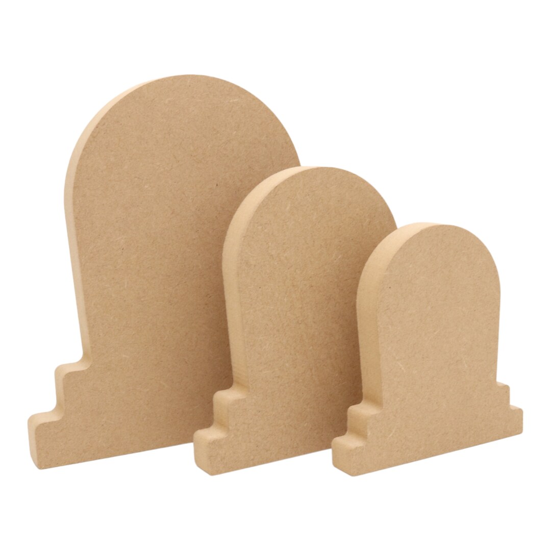 Wooden Gravestone Freestanding Craft Shape 18mm MDF Craft Blank ...