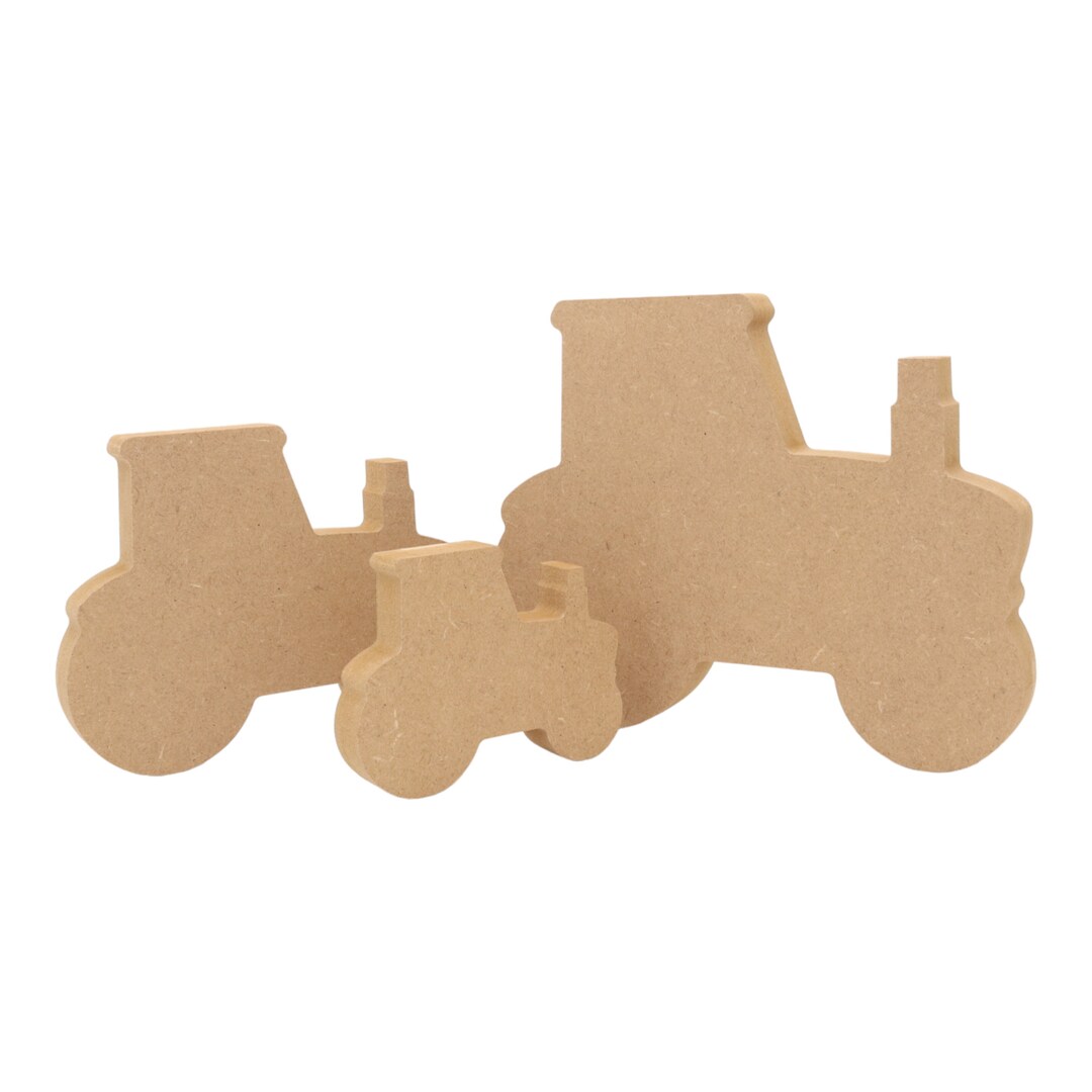 Wooden Tractor Freestanding Craft Shape 18mm MDF Craft Blank Decoration ...