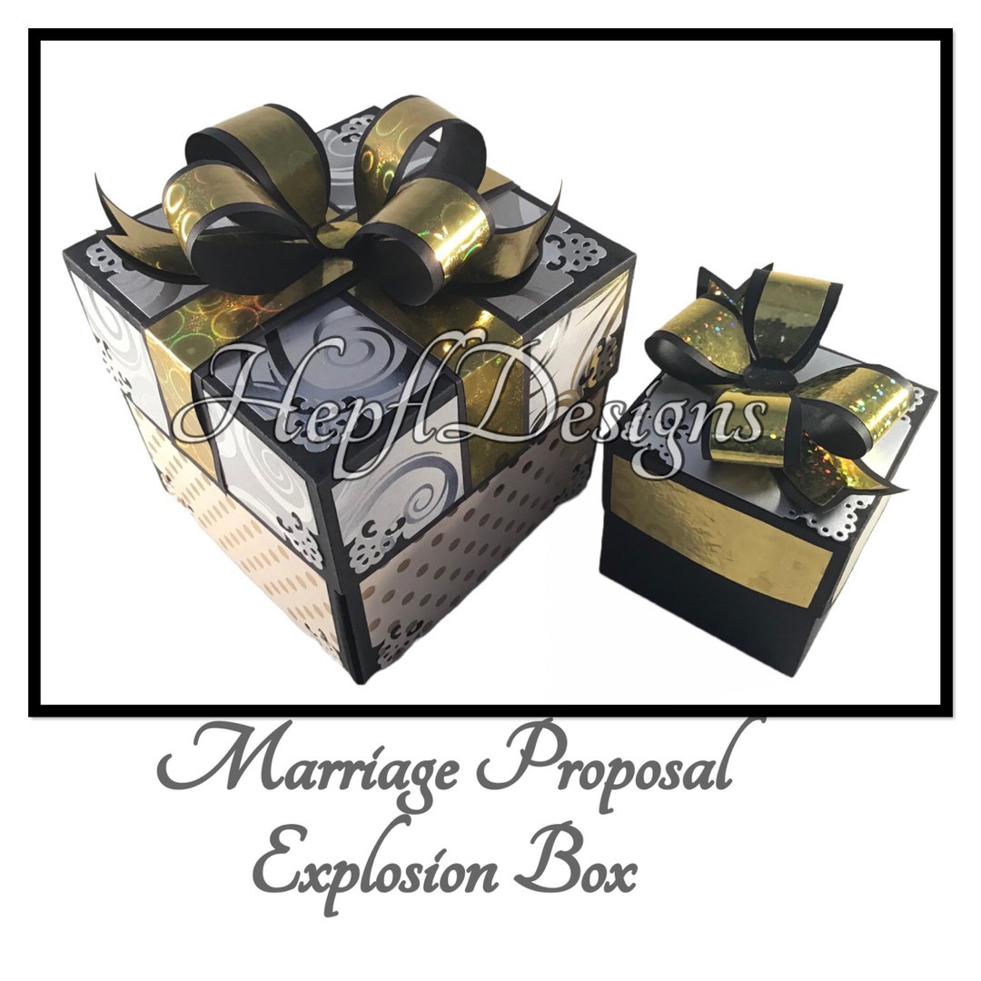 MARRIAGE PROPOSAL EXPLOSION Box- Wedding Gift- Wedding Anniversary or ...